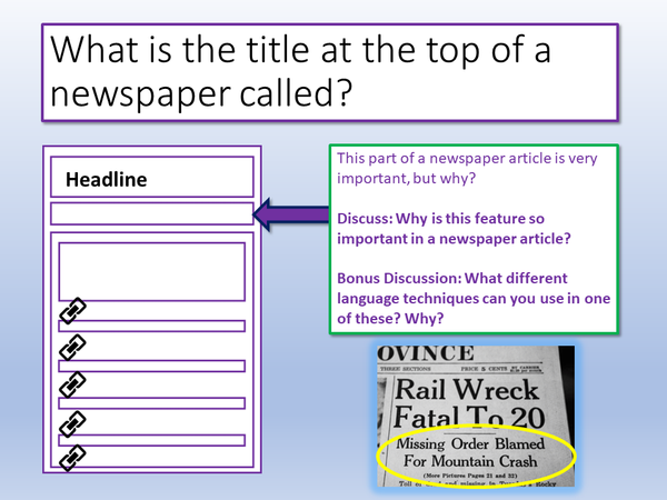 Newspaper Articles – EnglishGCSE.co.uk
