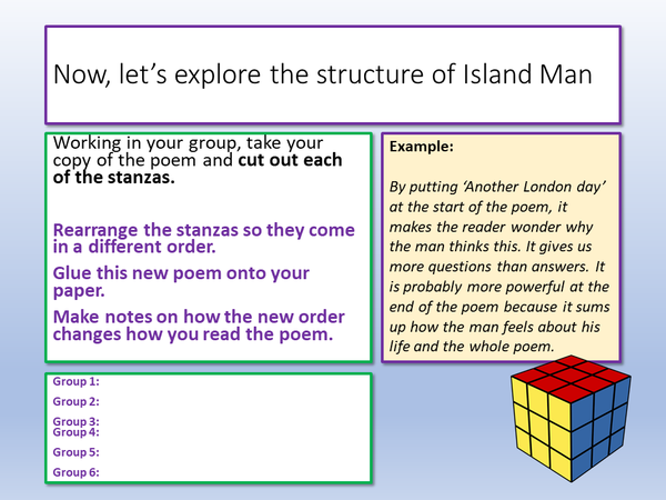 Island Man Structure – EnglishGCSE.co.uk