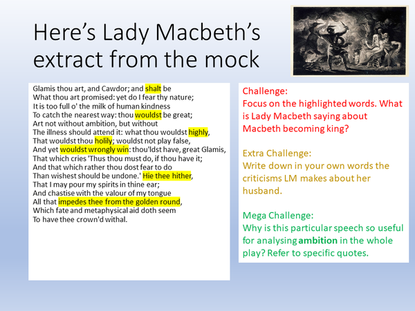 English Literature Revision - Macbeth Mock Feedback – EnglishGCSE.co.uk
