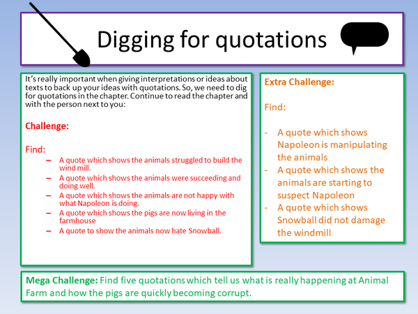 Animal Farm Chapter 6 – EnglishGCSE.co.uk