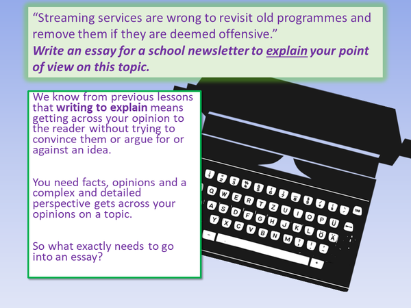 KS3 Essay Writing – EnglishGCSE.co.uk