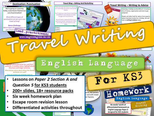 Travel Writing Complete Scheme – EnglishGCSE.co.uk